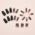 24-Piece Butterfly Pattern Press-On Nails - Elegant Shiny Ballet-Shaped ...