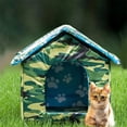 600D Weatherproof Outdoor Cat House, Sponge Insulation for Feral Cats ...