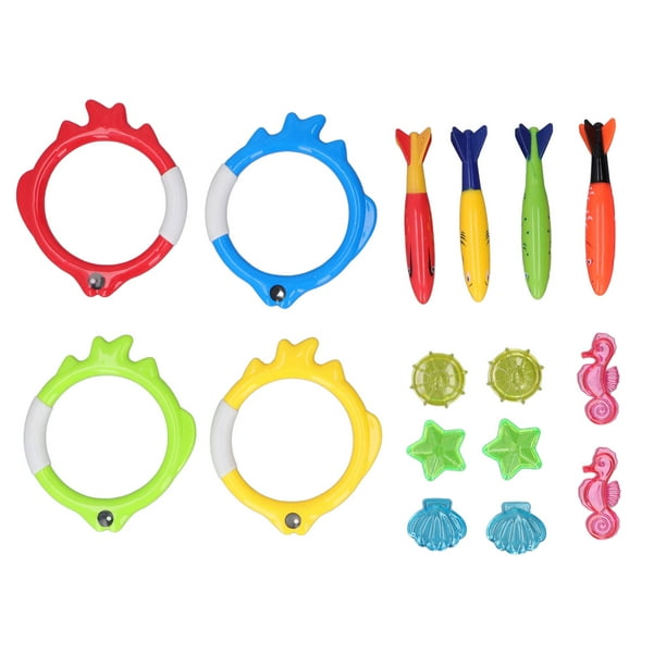 Torpedos Swim Sinking Set Seahorses Fish Rings Underwater Swimming Pool ...