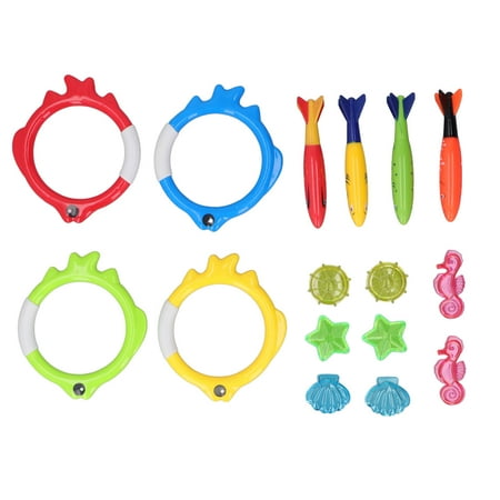 Torpedos Swim Sinking Set Seahorses Fish Rings Underwater Swimming Pool ...