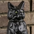 UniFlame Black Cast Iron Cat Andirons with Reflective Glass Eyes ...