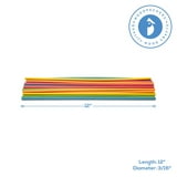 Colored Wooden Dowels, 12 Inch, 3/16 Inch Thick, Pack of 30 Assorted ...