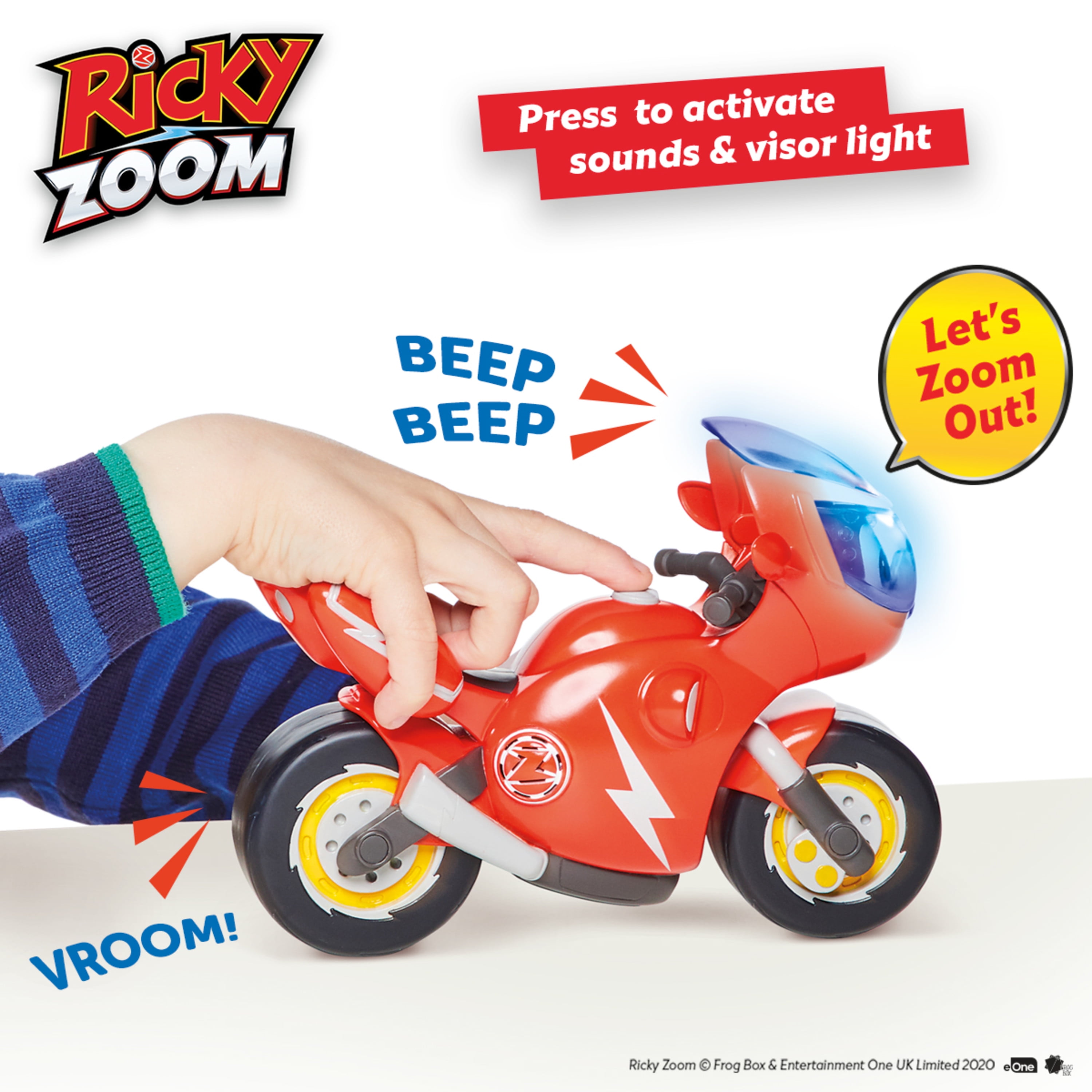 Buy Ricky Zoom Lights & Sounds Ricky – Large 7 Inch Toy Motorcycle with ...