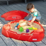 Simplay3 Coastal Crab Red Outdoor Sandbox with Cover for Kids - Walmart.com