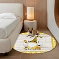 7ft Round Rug Gnomes Bees Area Rugs for Living Room Bedroom Washable ...