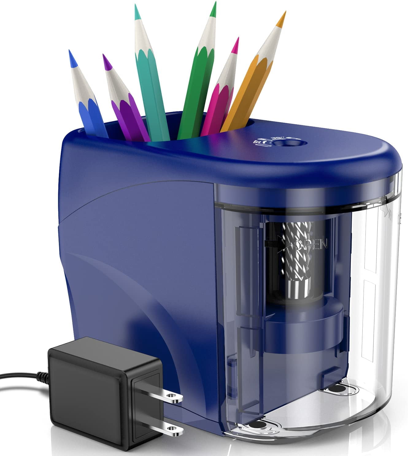 Auto Stop Electric Pencil Sharpener Heavy-duty Helical Blade Adapter ...
