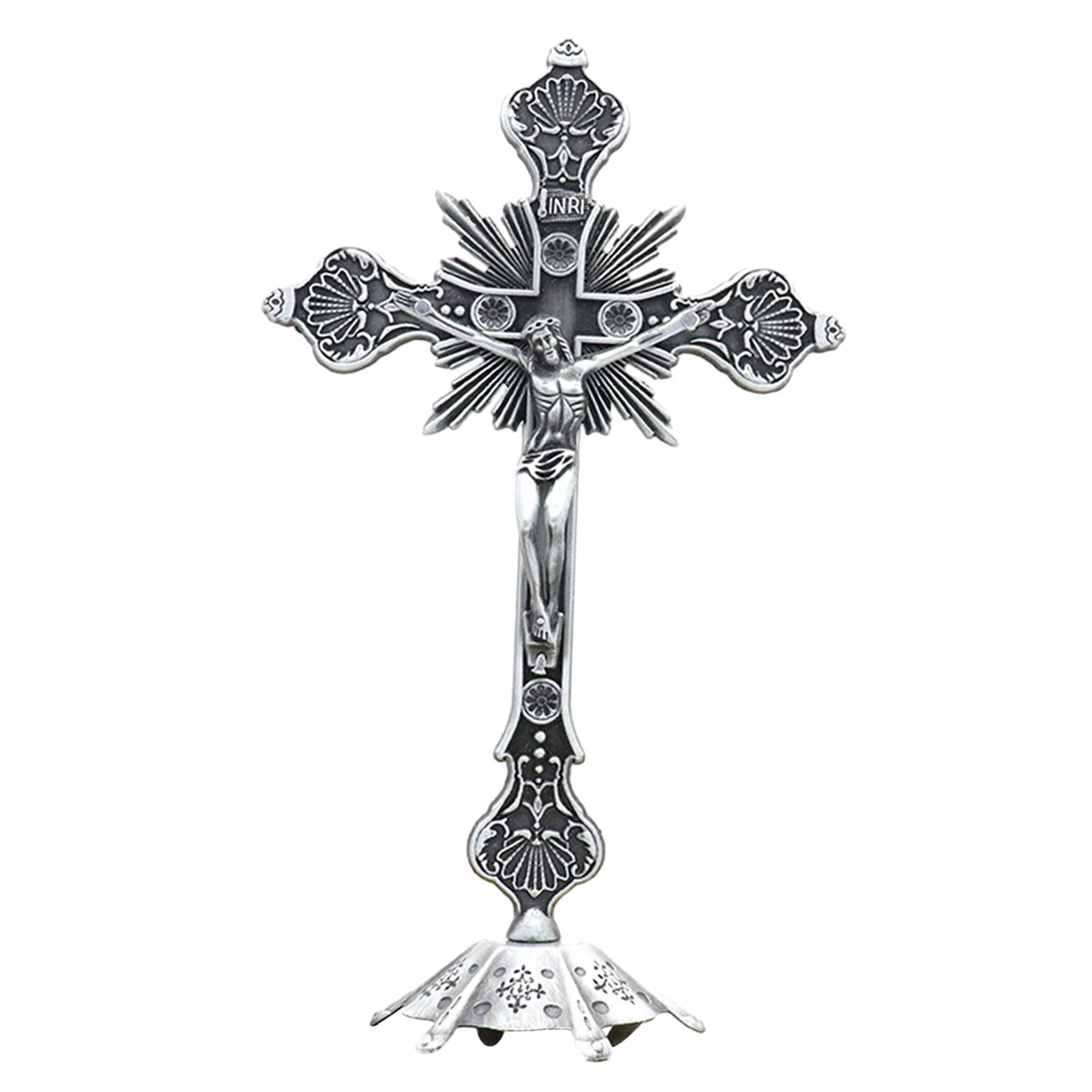 Click here for Simhoa Crucifix With Stand Sculpture Catholic Jesu... prices