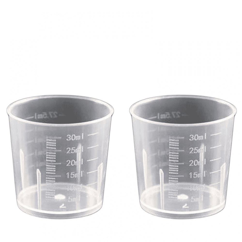 30ml Medicine Cups Plastic Laboratory Graduated Beaker Liquid Cup-Mini Clear Kitchen Baking ...