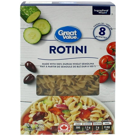 Great Value Rotini, 410 G - Walmart.ca