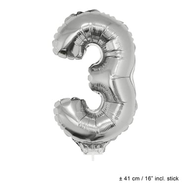 Giant Silver Number 1 Foil Balloon 34" - Walmart.com