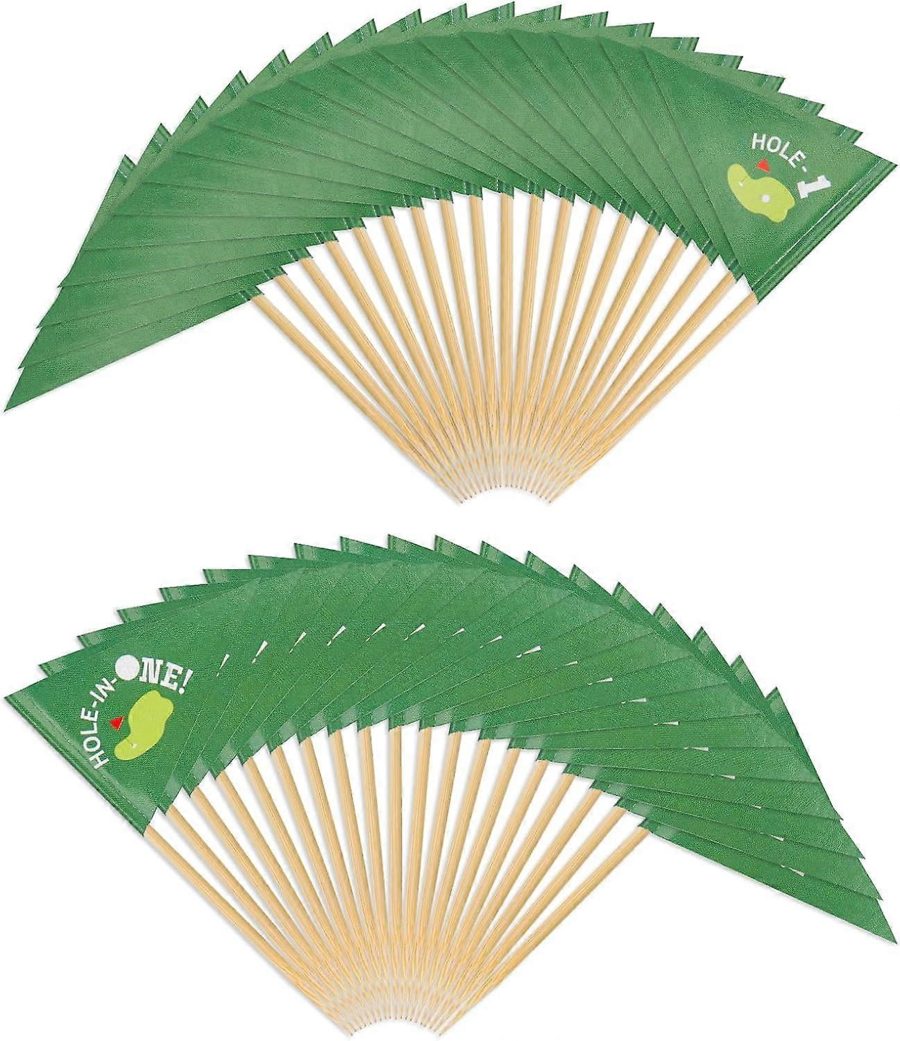 50 banderines de papel con temática de golf, palillos de cóctel ...