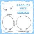 1Bag 10Pcs Fashion 304 Stainless Steel Cuff Bangles Set Stackable ...