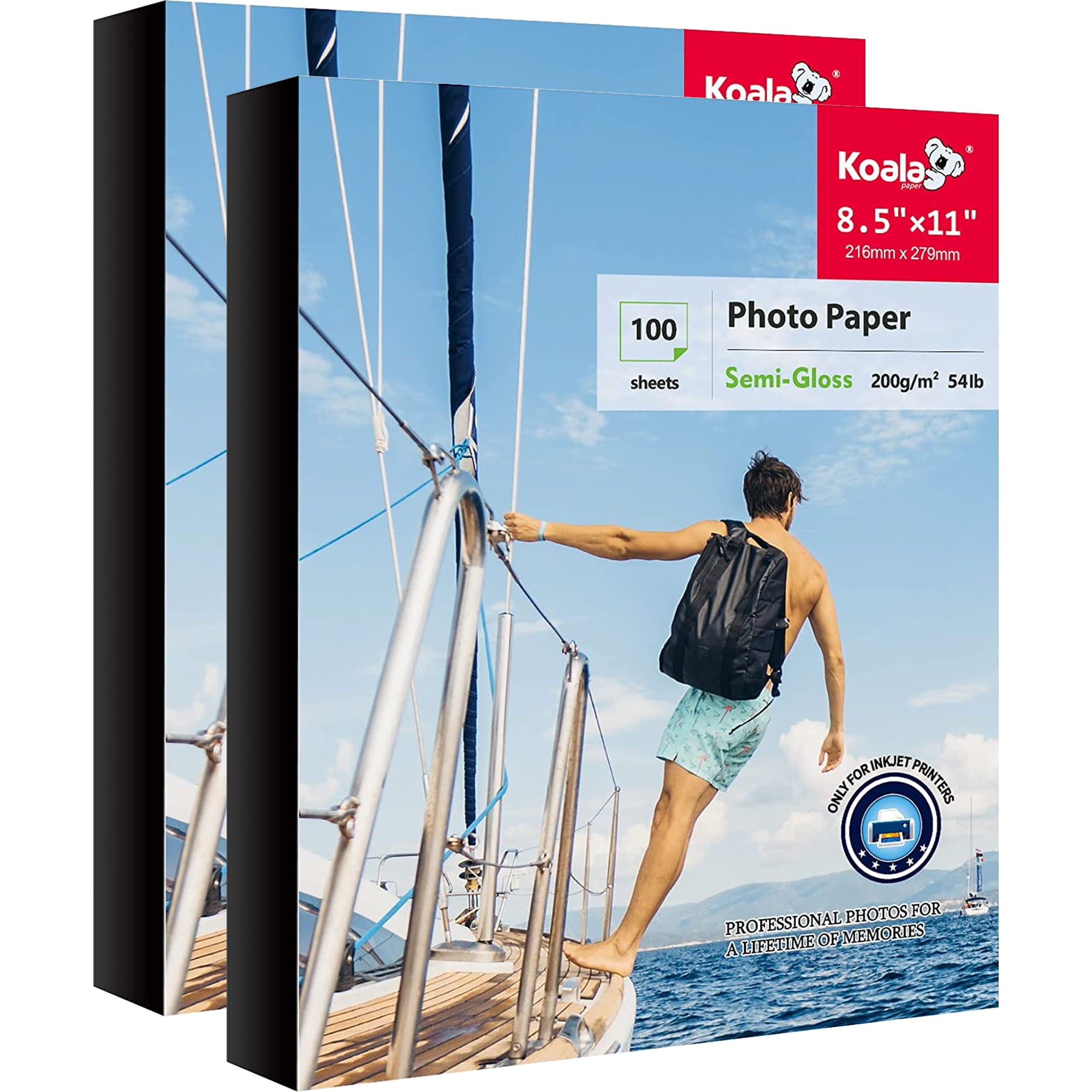 200 Sheets Koala Semi Gloss Photo Paper 8.5 x 11 Inch 54lb Water ...