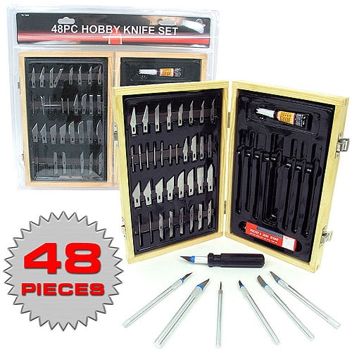 51/pk Hobby Woodwork Crafts Art Projects Artwork Cutter Knives Kit With ...
