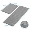2 Pcs Anti-Fatigue Kitchen Mat Set, Waterproof Non-Slip Ergonomic ...