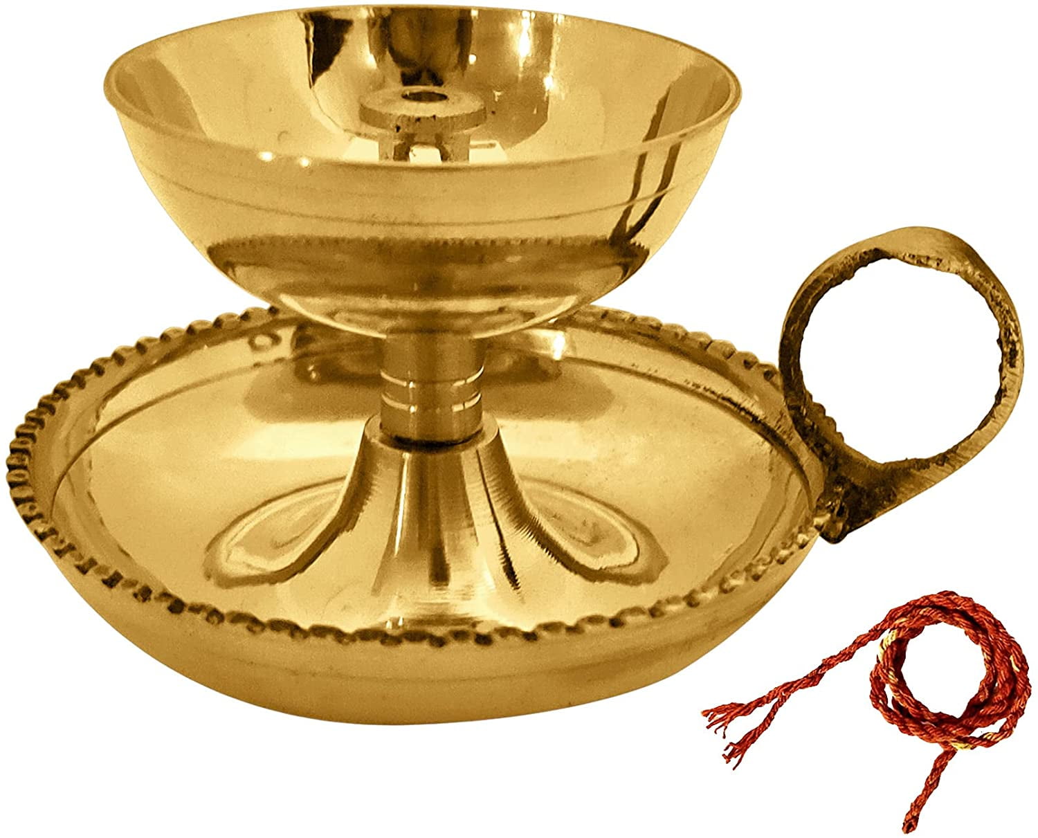 Sharvgun Brass Akhand Diya Metal Diya Handle Puja Diya Pooja Mandir ...