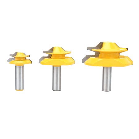 45 Degree Lock Miter Glue Joint Router Bit, Prevent Kickback Different ...