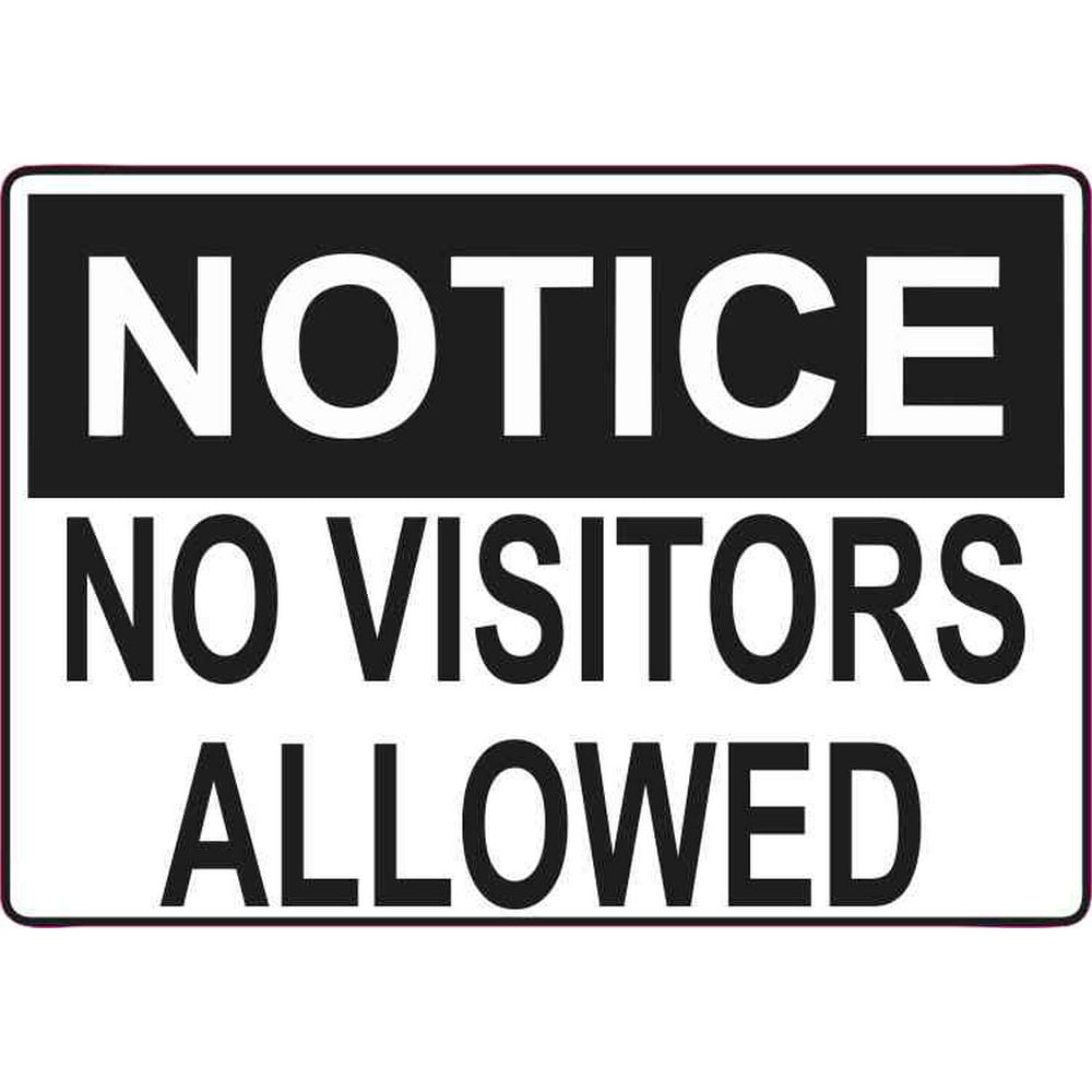 5inx3.5in No Visitors Allowed Sticker Vinyl Door Signs Wall Sign ...