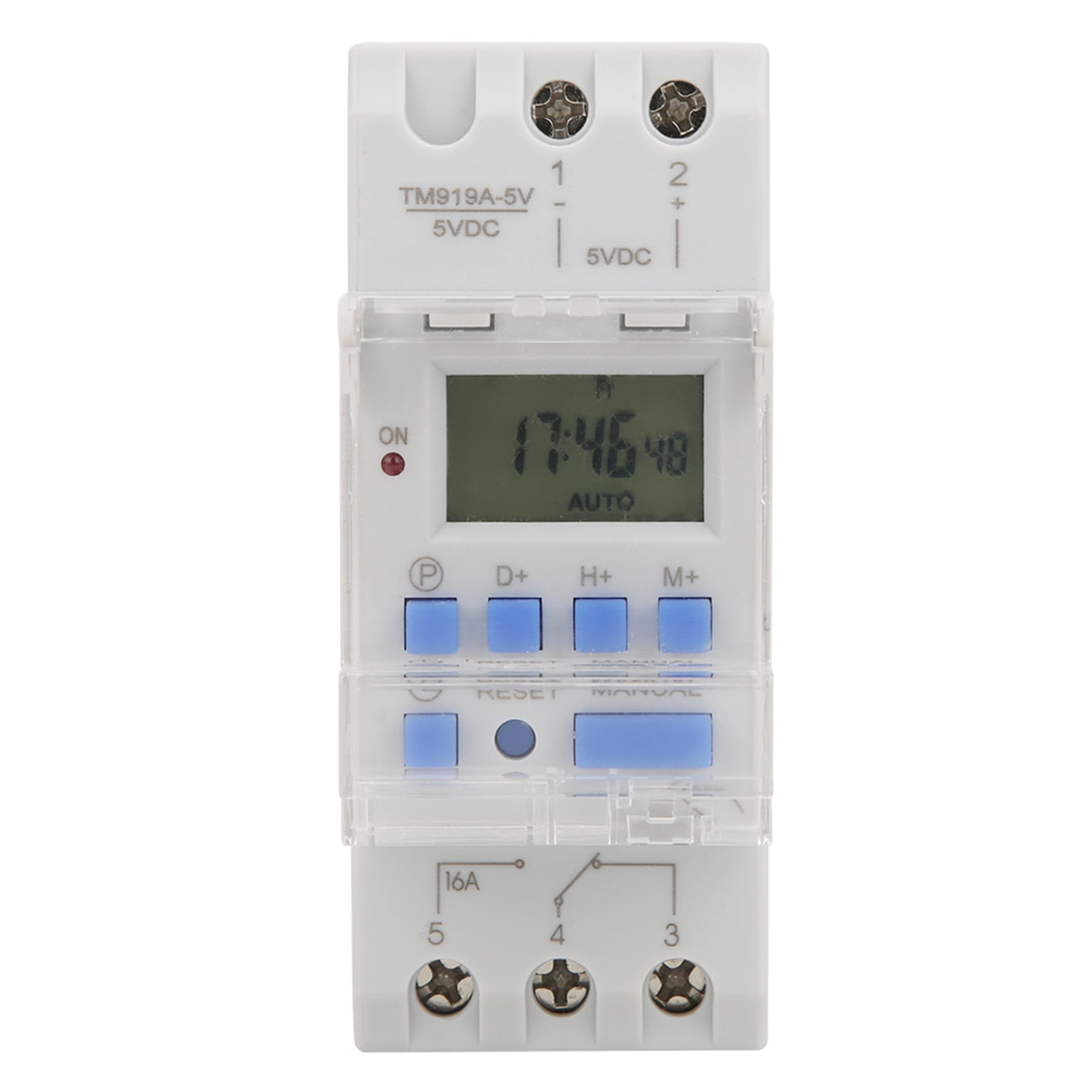 Buy Time Relay Programmable 5V DC 16A Weekly Timer Switch LCD On Off ...