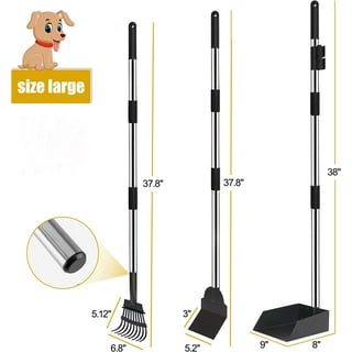 Dog Pooper Scooper, Dog Poop Tray and Rake Set, Pet Waste Removal Scoop ...