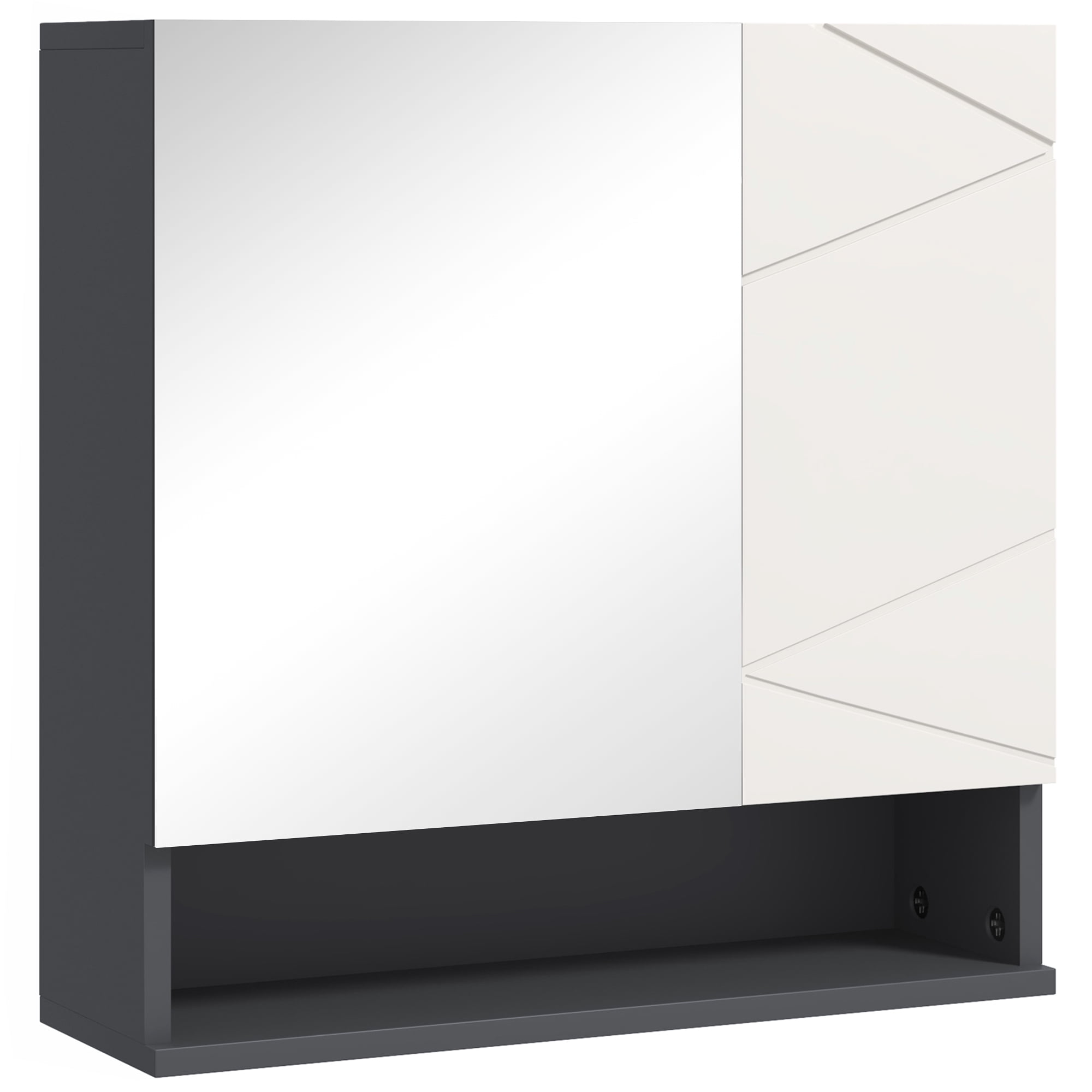 Click here for Kleankin Bathroom Mirror Cabinet With Shelf  Light... prices