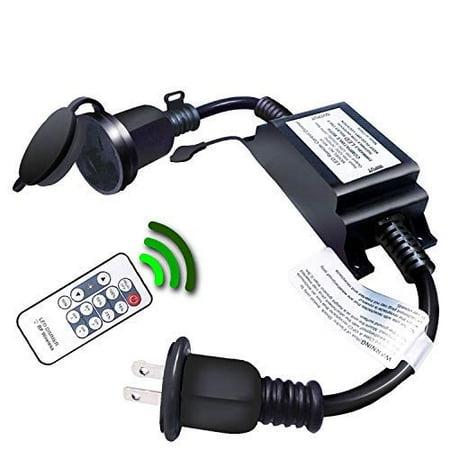 Outdoor Dimmer, Wireless RF Smart Plug-in Outdoor Dimmer Switch, Remote ...
