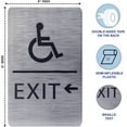 ADA CENTRAL SIGNS - 6"X9" Exit Left Sign with Arrow - ADA Compliant ...