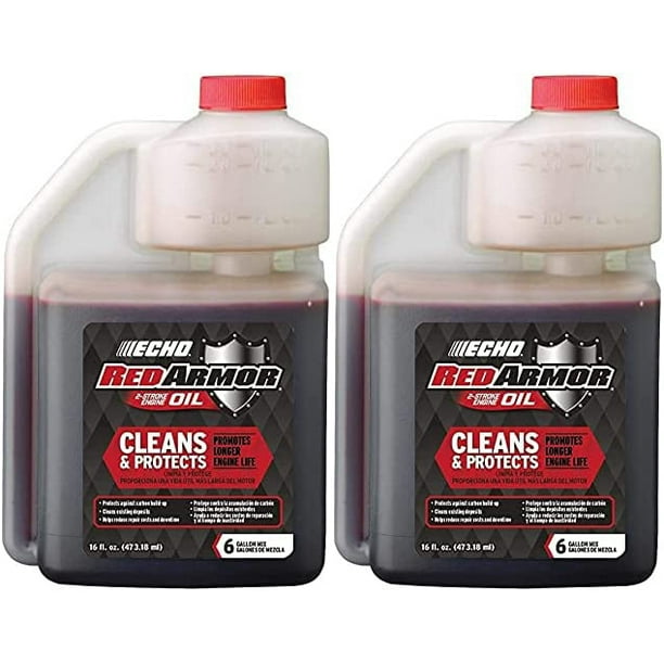 2 Pack of Echo Red Armor 2-Stroke Engine Oil 16 oz Bottle 50:1 Mix for ...