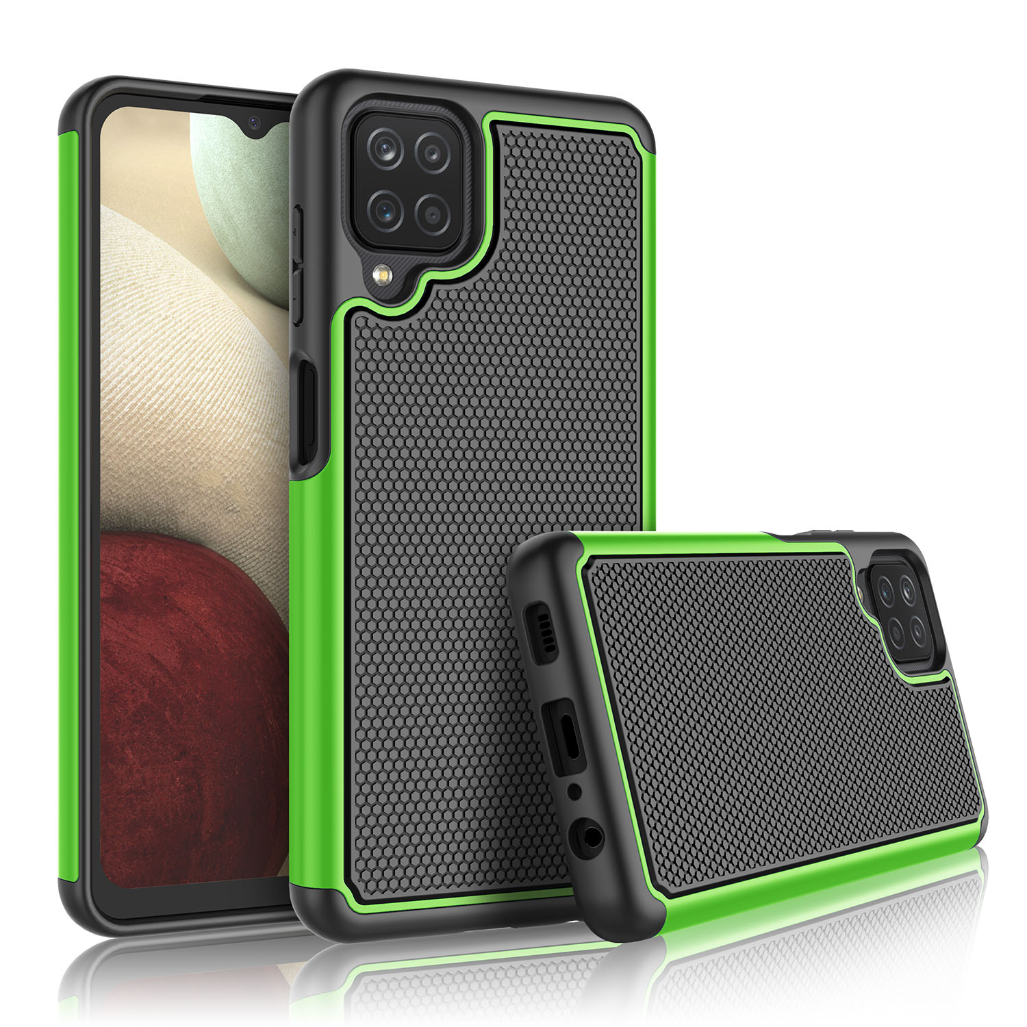 for Samsung Galaxy A12 Case Shockproof: Dual Layer Protective Heavy ...