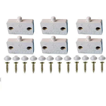 6Pcs Door Led Switch for Closet Light Black,Normally Closed Cabinet ...