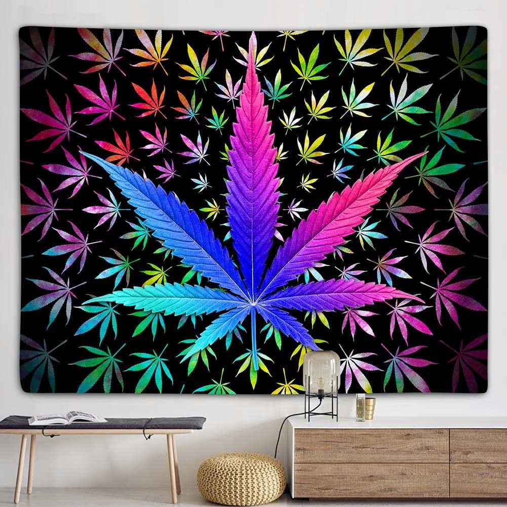 Trippy Weed Leaf Art