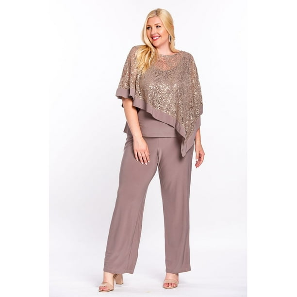 Randm Richards Randm Richards Long Formal Poncho Pant Suit