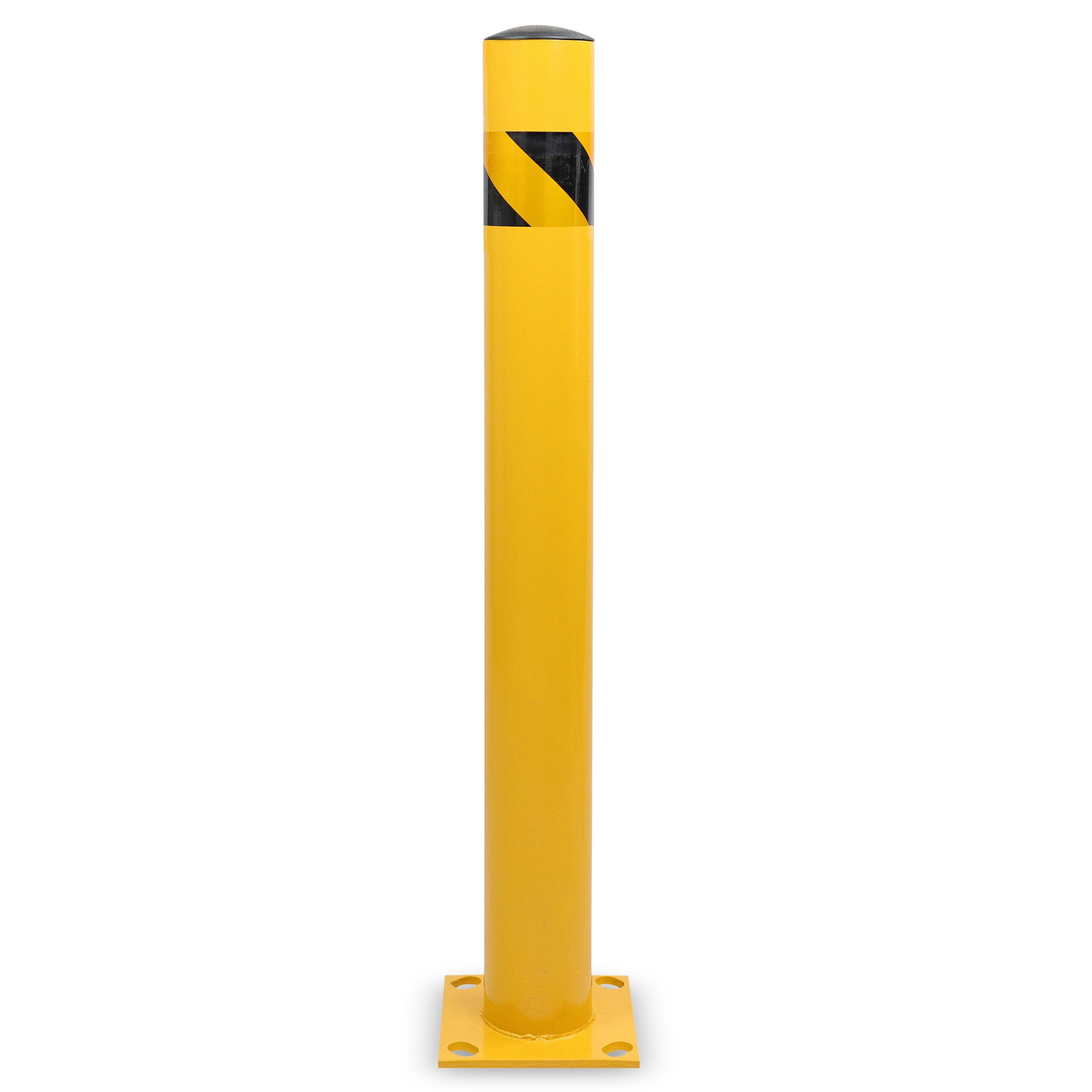 BISupply Bolt Down Safety Bollard Post 1pk - 42in Yellow Pipe Parking ...