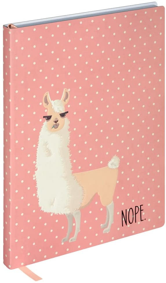 Pink Soft Cover Llama Themed Lined Journal Notebook 6" x 8" | Walmart ...