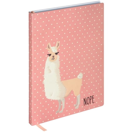 Pink Soft Cover Llama Themed Lined Journal Notebook 6" x 8" | Walmart ...