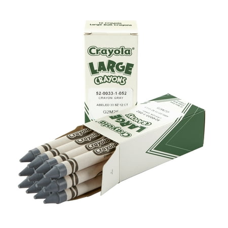 Crayola Large Non-Toxic Single Colors Crayon Refill, Gray, 2 - Walmart.com