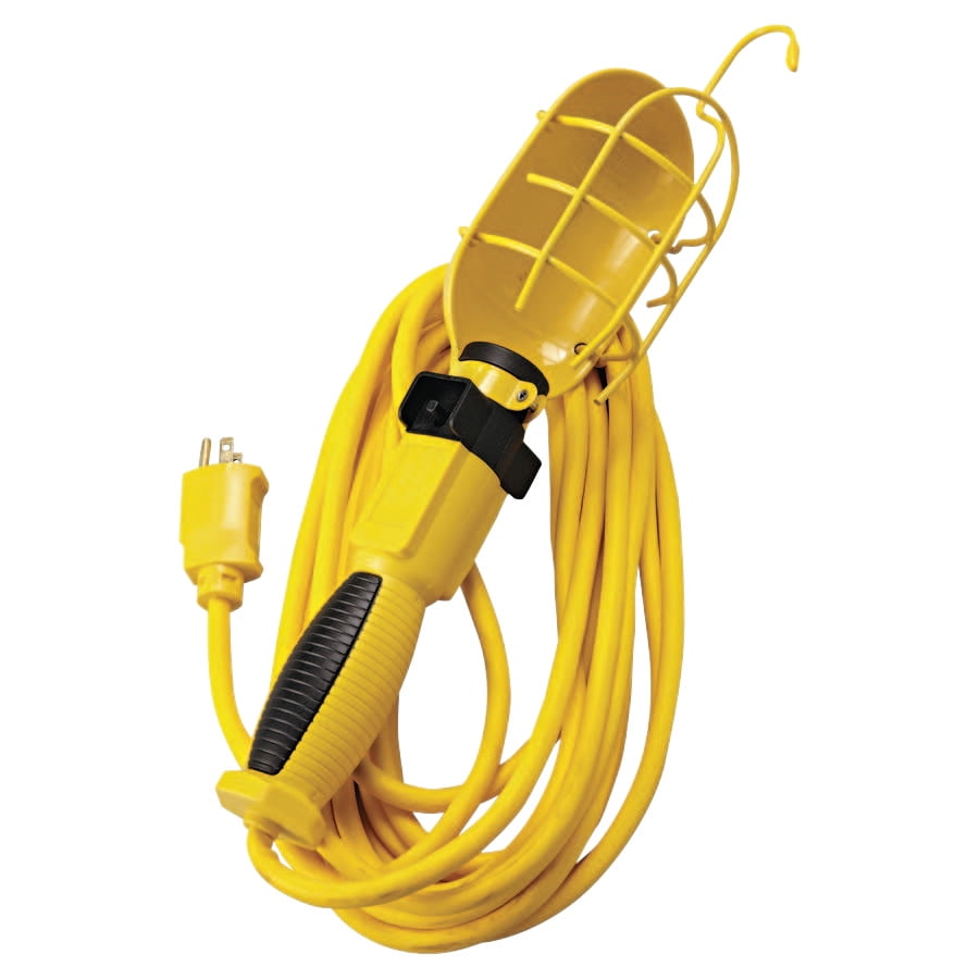 Coleman Cable 5857 16/3 SJEOW Trouble Light with Metal Guard and Outlet ...