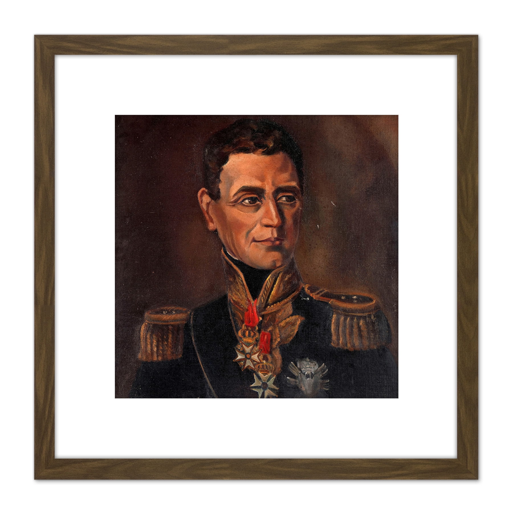 Pieneman Portrait Ejan Willem Janssens Painting 8X8 Inch Square Wooden ...