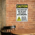 Warning This Show May Not Be Safe For People With Epilepsy Sign 8 X 12 ...