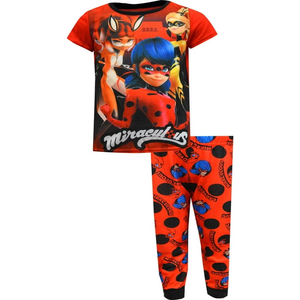 Komar Kids Girls' Miraculous Ladybug Short Sleeve Pajama (6) - Walmart.com