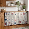 4th of July Stars Cabinet Curtains 28"W x 51"L, Dustproof Sink Skirt ...