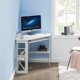 VECELO Desk with Keyboard Corner Computer Writing Shelves, Compact Home ...