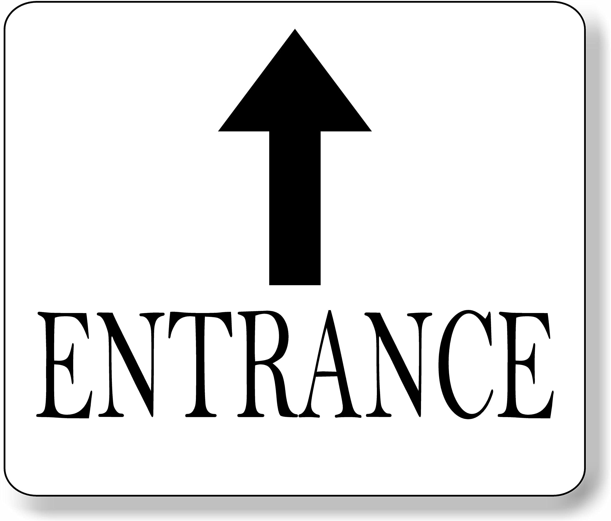 ENTRANCE STAIGHT ARROW whitefs Aluminum Composite Sign - Walmart.com