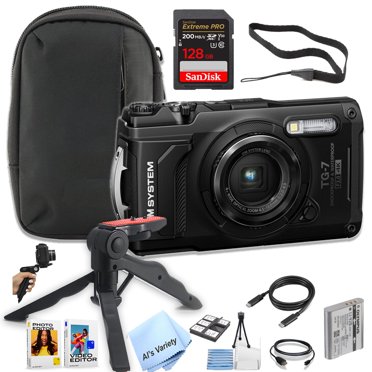 Olympus OM SYSTEM Tough TG-7 Point-and-Shoot Digital Camera (Black) - Walmart.com