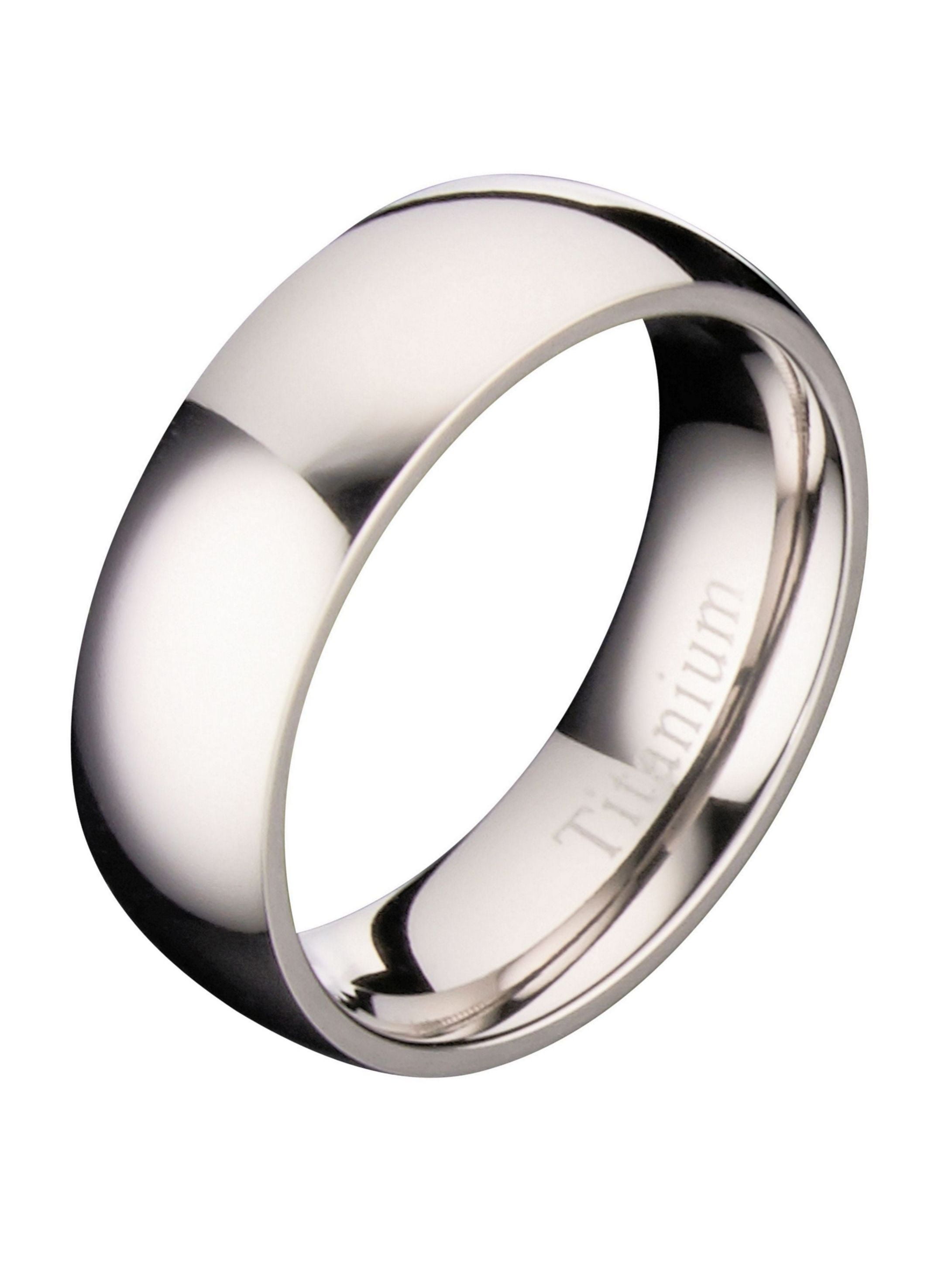 Metals Jewelry 6mm Polished Comfort Fit Titanium Wedding Ring Band Size ...