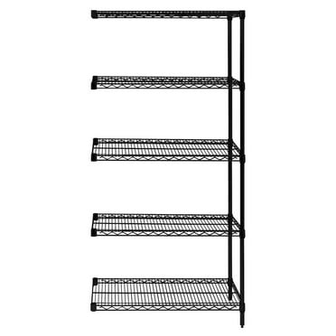 Workchoice 4 Tier Black Metal Shelving Unit - Walmart.com