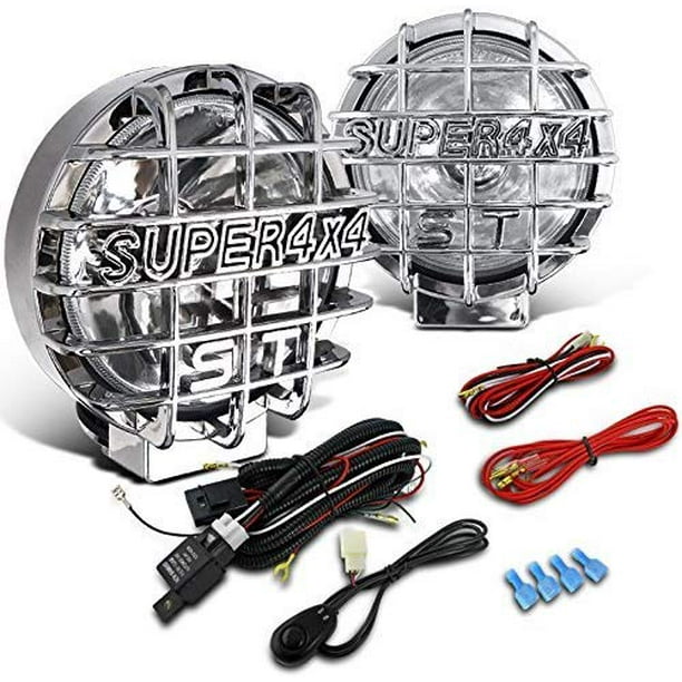 6" Inch Round Chrome Mesh 4x4 Offroad Off Road Truck Work Fog Lights ...