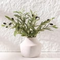 Ceramic Flower Vase, 5.3 inch Off-White Farmhouse Rustic Handcrafted ...