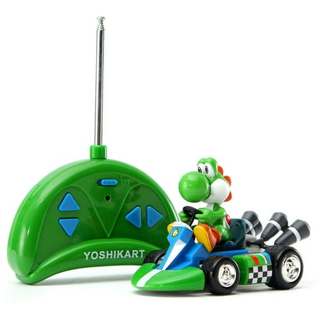 Super Mario Mini Radio Control Kart Yoshi Mario Remote Controller Car ...