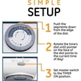 Mechanical Grounded Outlet Timer, Dual Plugs with 3 Prongs, 24 Hour ...